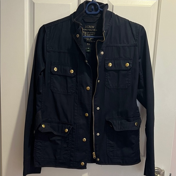 J. Crew | Jackets & Coats | J Crew Womens Navy Blue Field Jacket With ...